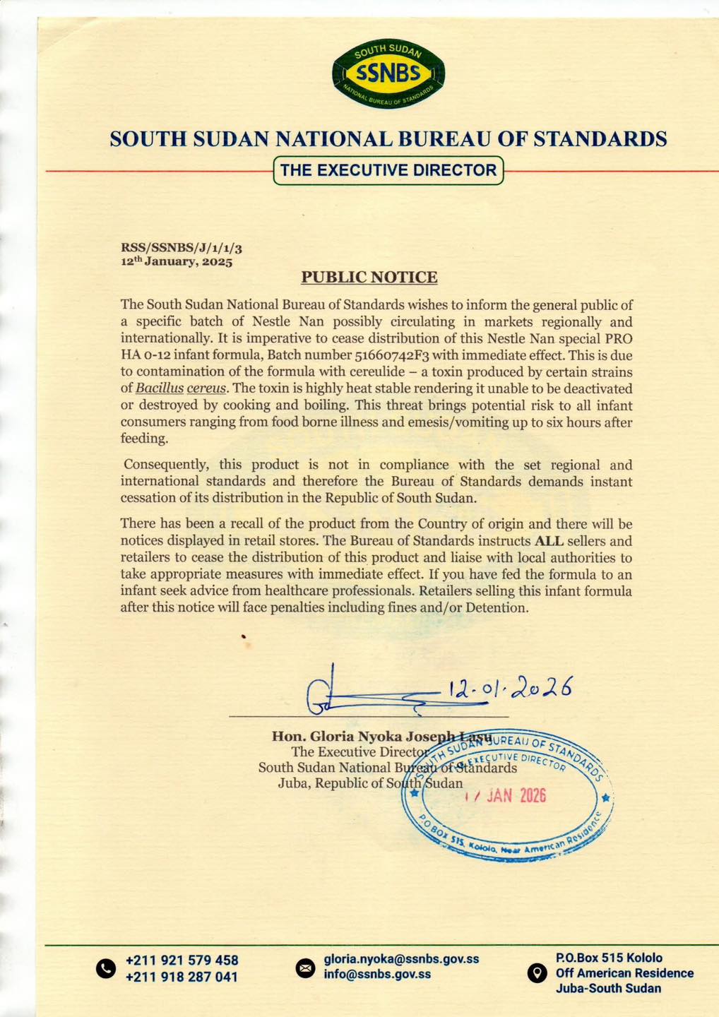 South Sudan bans sale of Nestlé infant formula batch over toxin ...